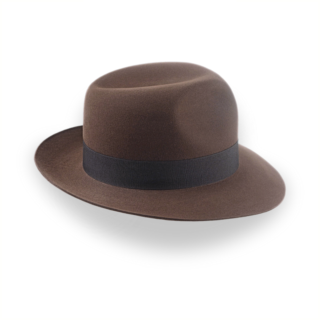 Fedora marron style Indiana Jones en feutre de fourrure durable The Templar